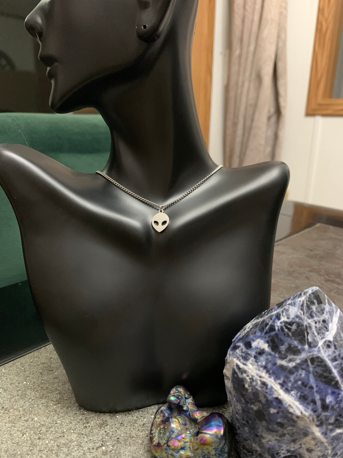 Alien Necklace Simple Alien Choker Pendant Little E.T. Gift | Etsy