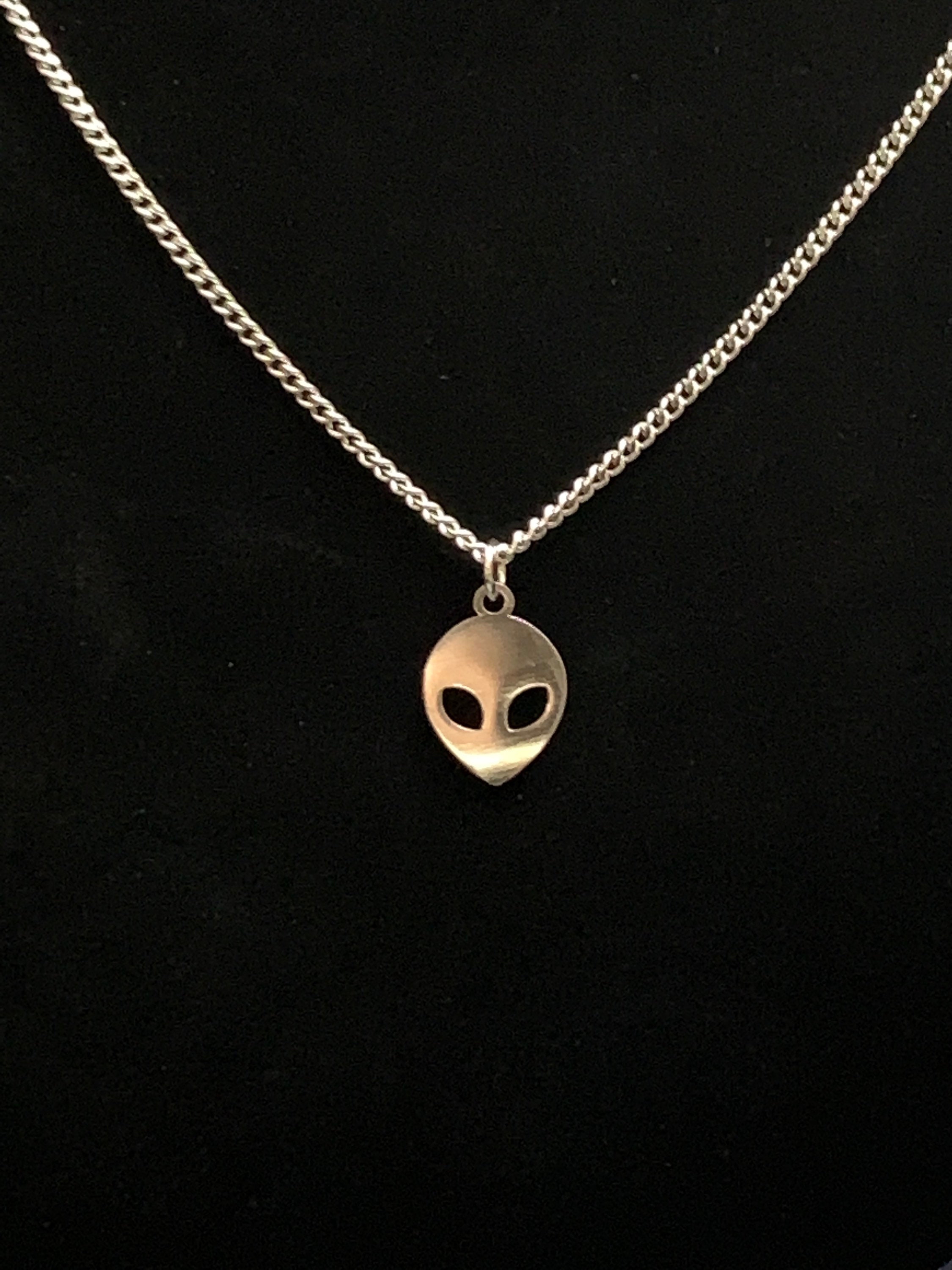 Alien Necklace Simple Alien Choker Pendant Little E.T. Gift | Etsy