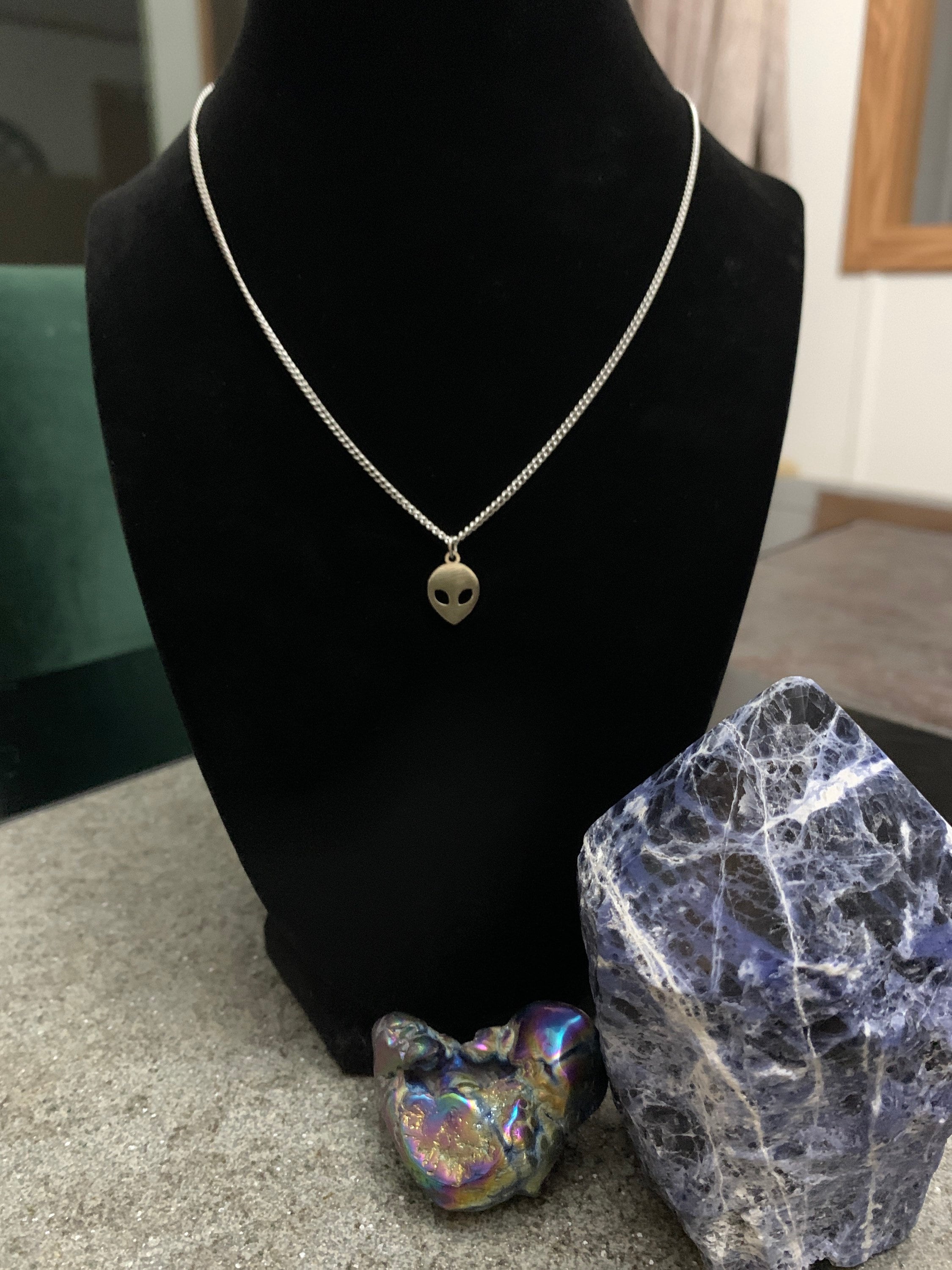 Alien Necklace Simple Alien Choker Pendant Little E.T. Gift | Etsy