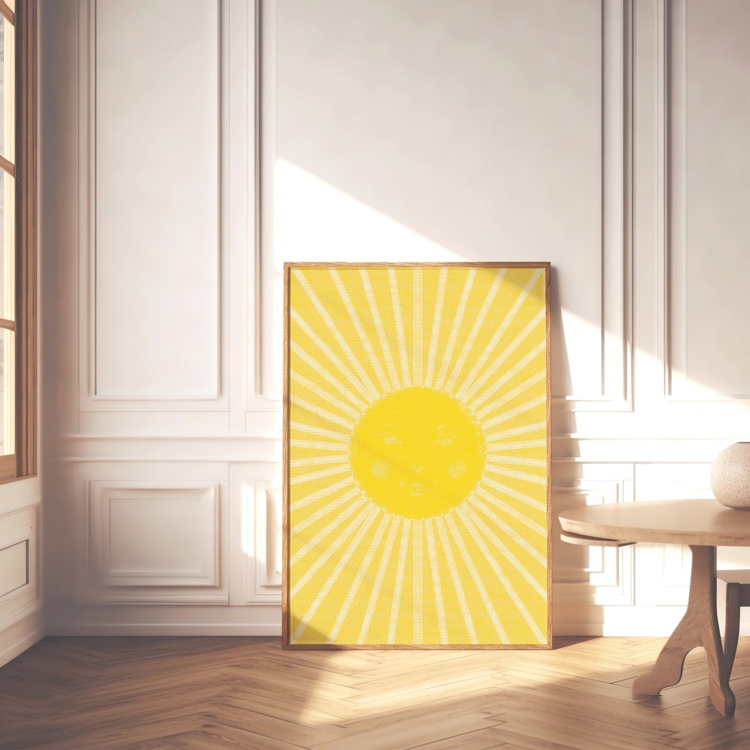 Wall Art Sun,minimalistic Style Art, Sun Poster,printable Art, Home ...