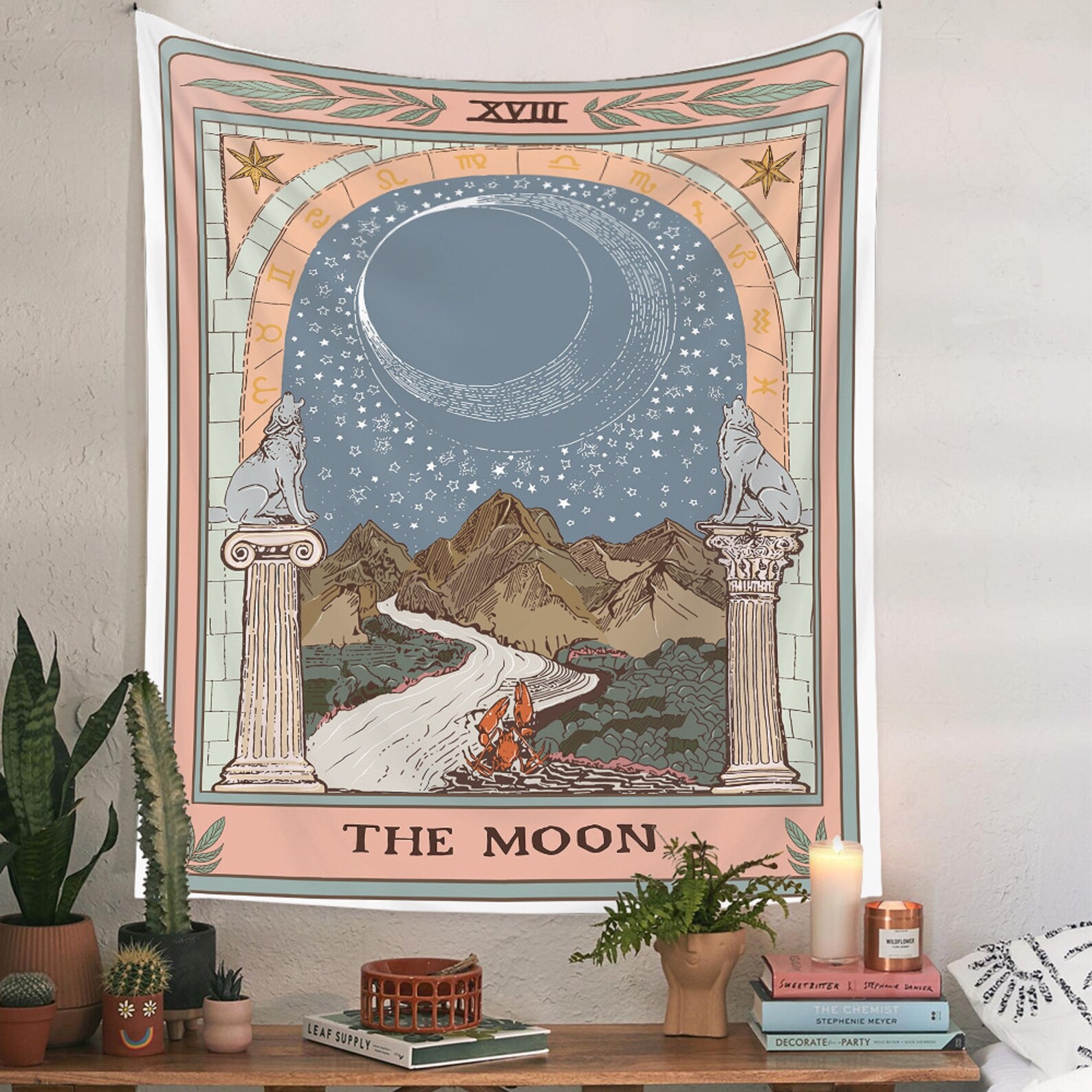 The Moon Tapestry Tarot Tapestry the Sun Abstract Art - Etsy
