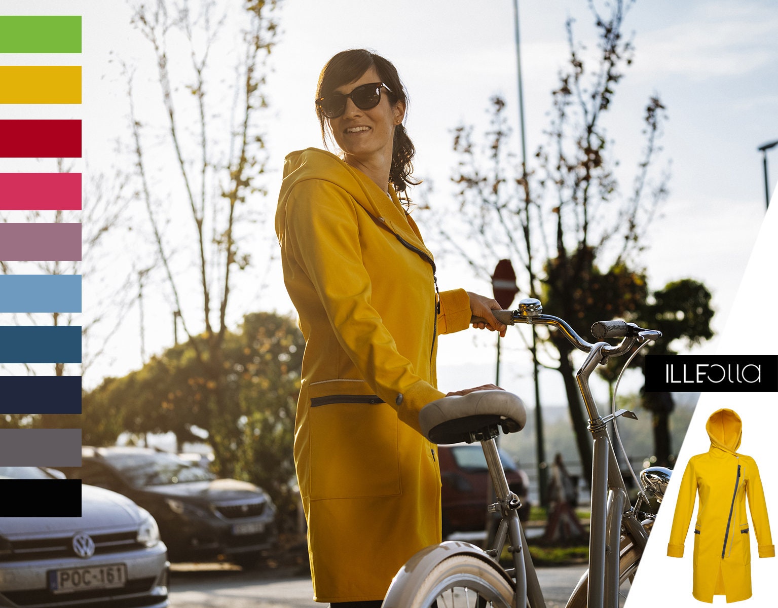 Yellow Raincoat, Women's Oversized Rain Coat, Reflective Rainjacket ...