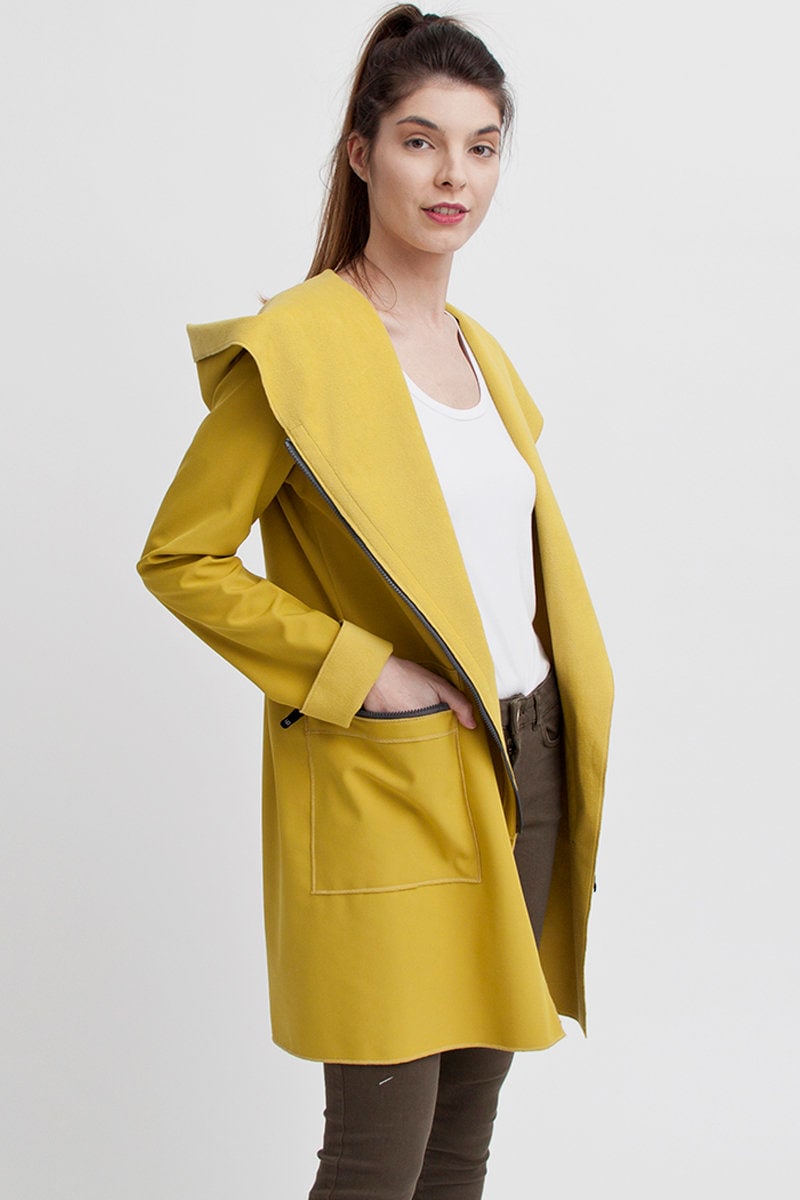 Hooded Raincoat, Softshell Jacket, Long Overcoat Women,waterproof ...