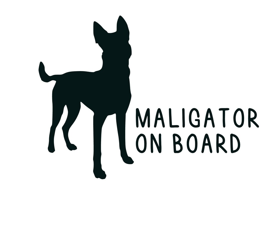 Belgian Malinois Maligator Decal, Belgian Shepherd Bumper Sticker, Dog ...