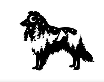 Sheltie Vinyl Sticker Rough Collie I Shetland Sheepdog - Etsy