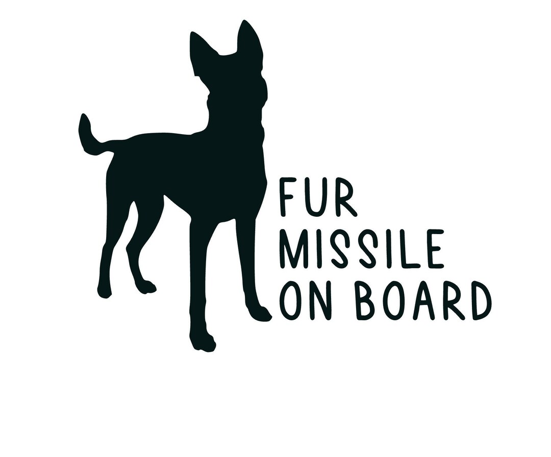 Belgian Malinois Fur Missile Decal, Belgian Shepherd Bumper Sticker ...