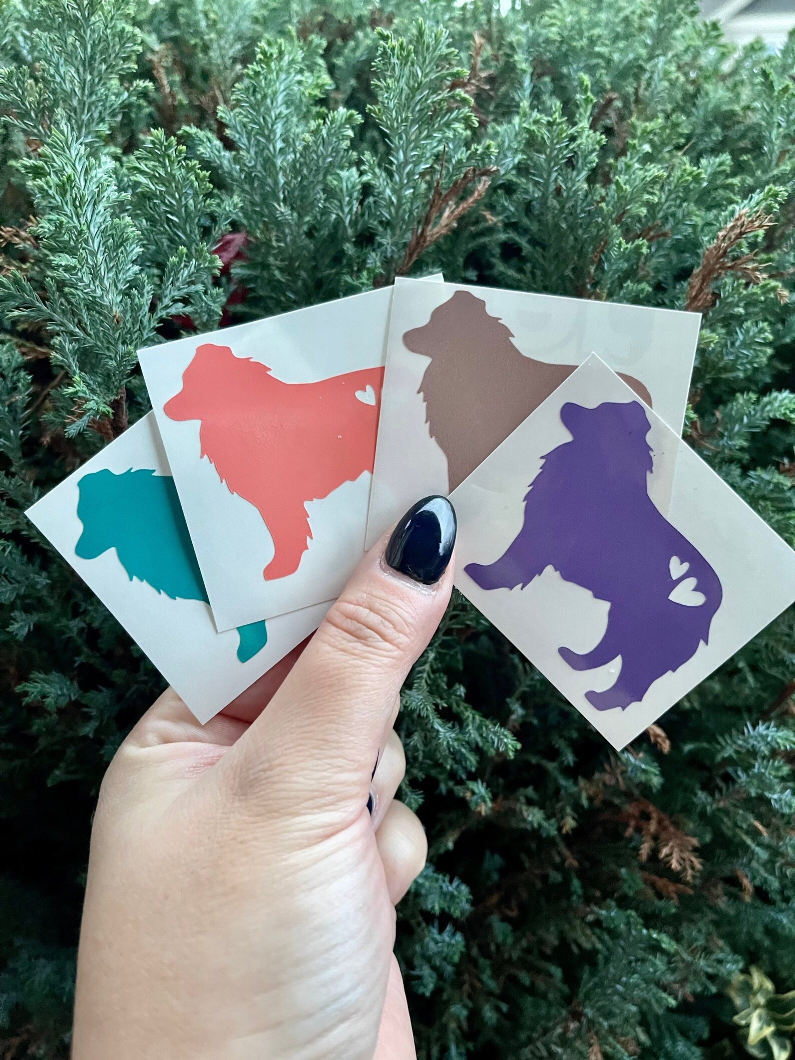 Mini Aussie Silhouette Decals // Aussie Shepherd Silhouette | Etsy