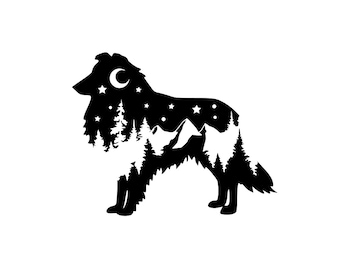 Sheltie Vinyl Sticker Rough Collie I Shetland Sheepdog - Etsy