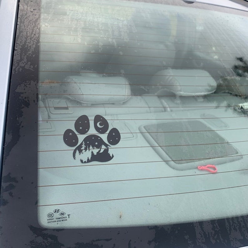 Adventure Dog Decal PNW Paw Print Nature Bumper Sticker Dog - Etsy