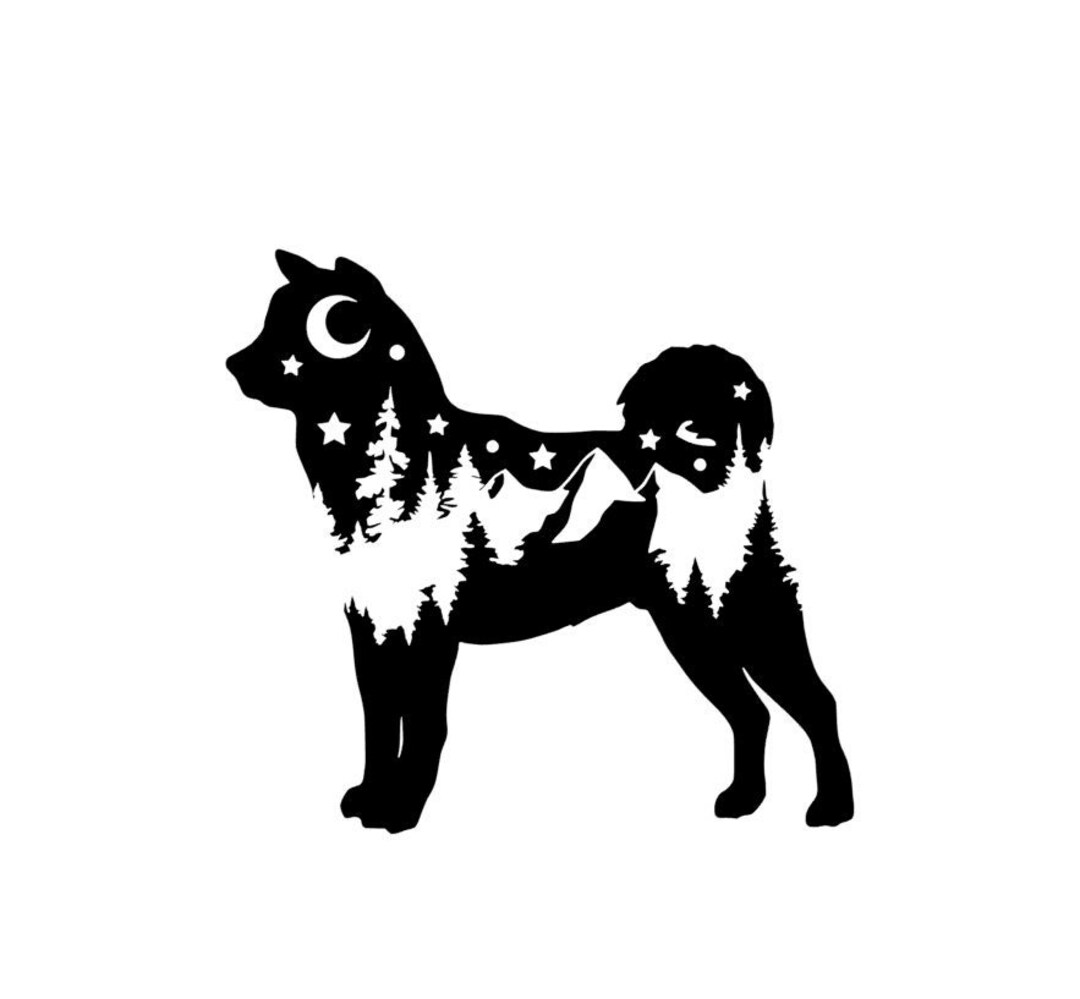 Akita Adventure Decal, Akita Bumper Sticker, Dog Sticker, Permanent ...