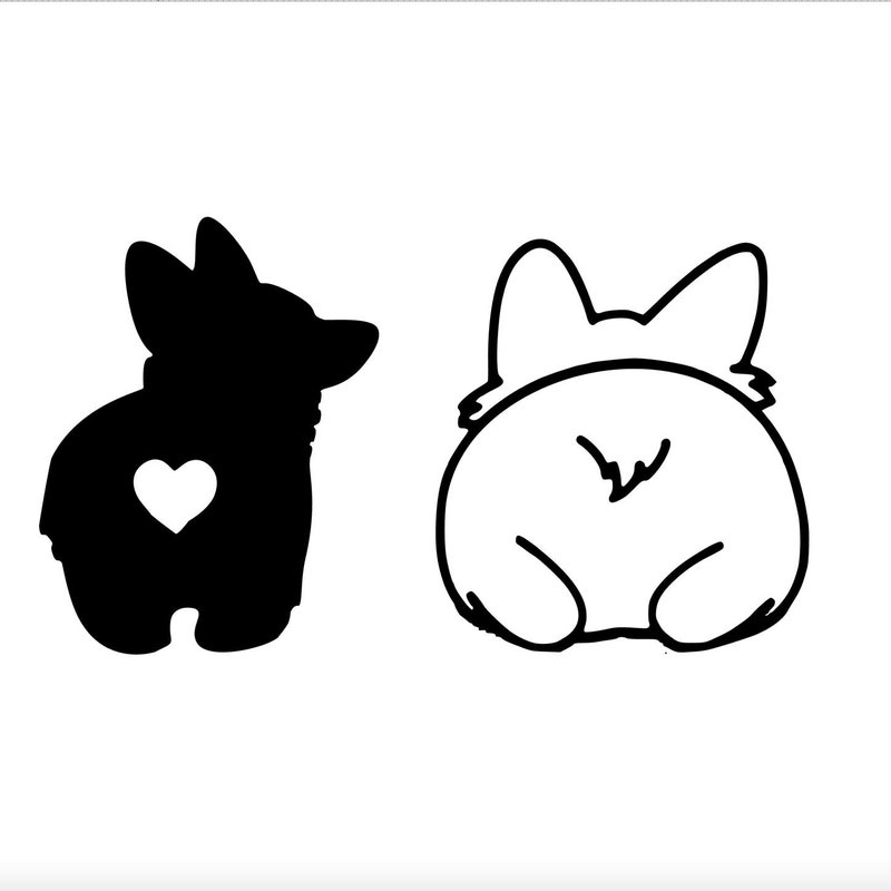 Corgi Butt Sticker - Etsy