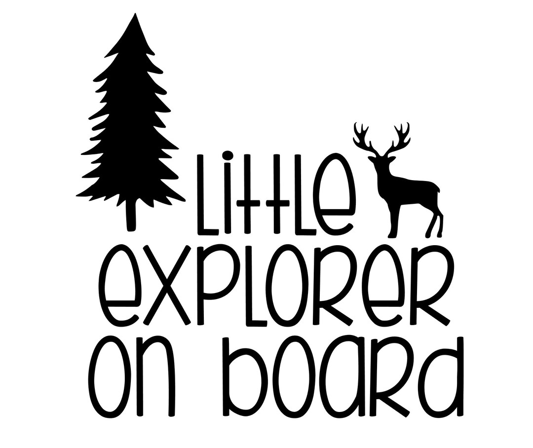 Little Explorer on Board, Baby on Board Nature Decal, Little Adventurer ...