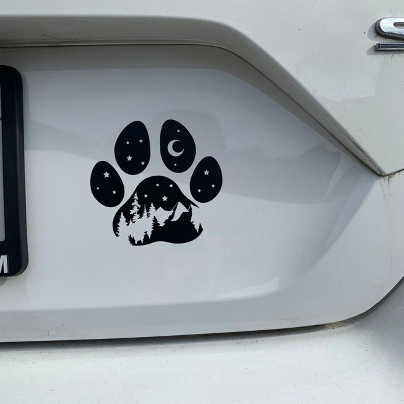 Adventure Dog Decal PNW Paw Print Nature Bumper Sticker Dog - Etsy