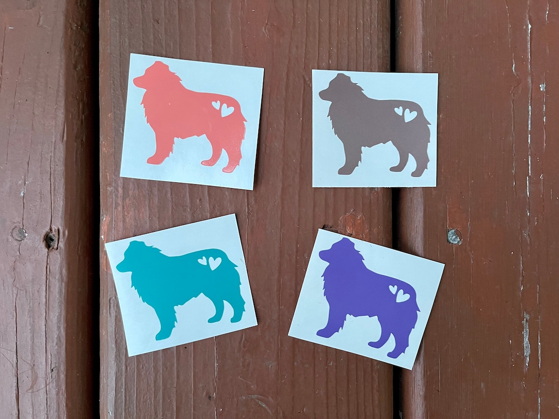 Mini Aussie Silhouette Decals // Aussie Shepherd Silhouette | Etsy
