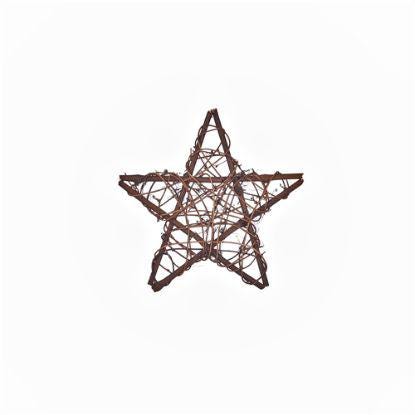 30cm/40cm Grapevine Star Wreath Tree Topper , Rattan Natural Make Your ...