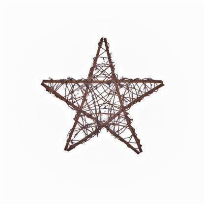 30cm/40cm Grapevine Star Wreath Tree Topper , Rattan Natural Make Your Own Star Wreath Base ...