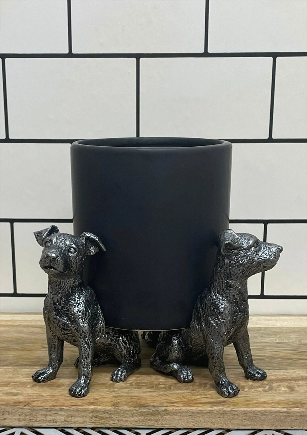 Set of 3 Grey/ Silver Dog Pot Risers - Etsy