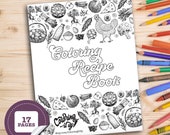 Coloring Recipe Book Printable Coloring Pages Adult - Etsy