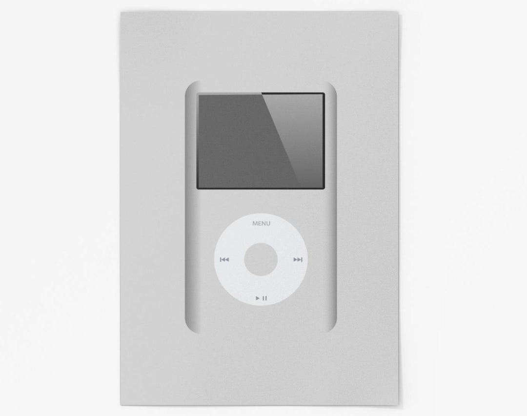 Ipod Classic Poster – 6th Gen Silver Space Gray, Retro Music Print ...