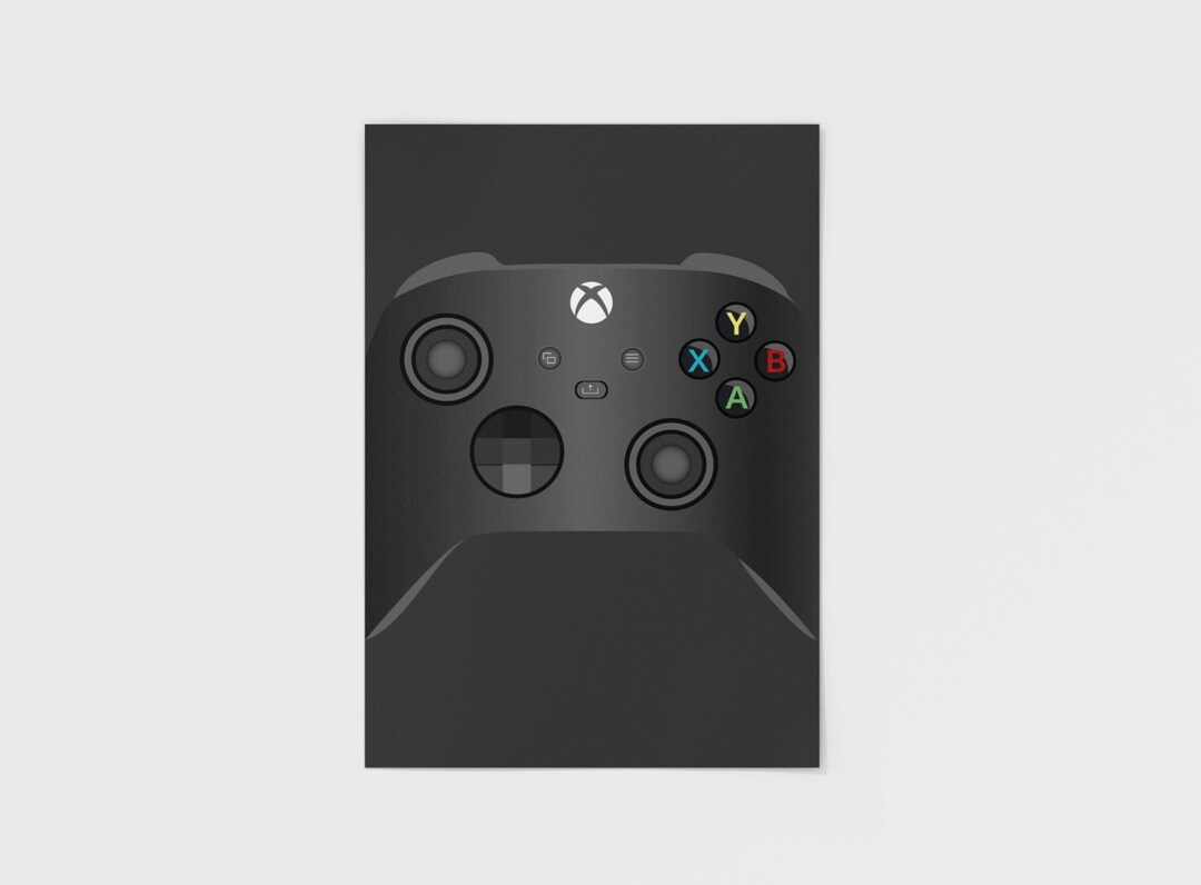 Microsoft XBOX Controller Gaming Poster Xbox Gamepad Video Game One ...