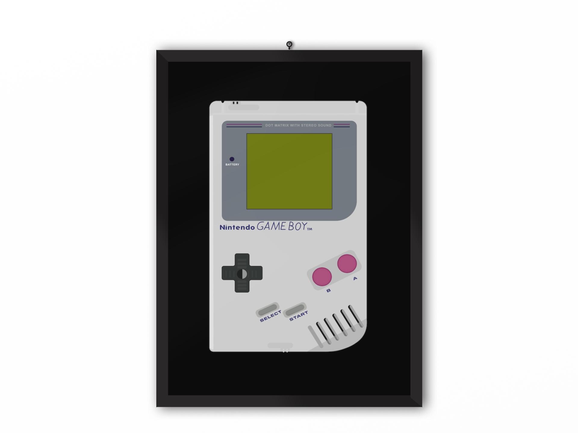 Retro Game Boy Handheld Console Poster – Classic Game Portable, Vintage ...