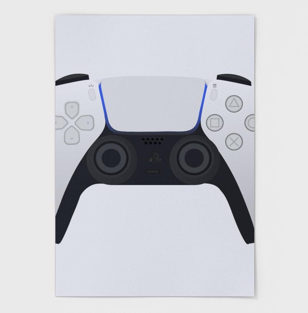 PS5 Gamepad Poster – Playstation 5 Dualsense Controller Art, Modern ...