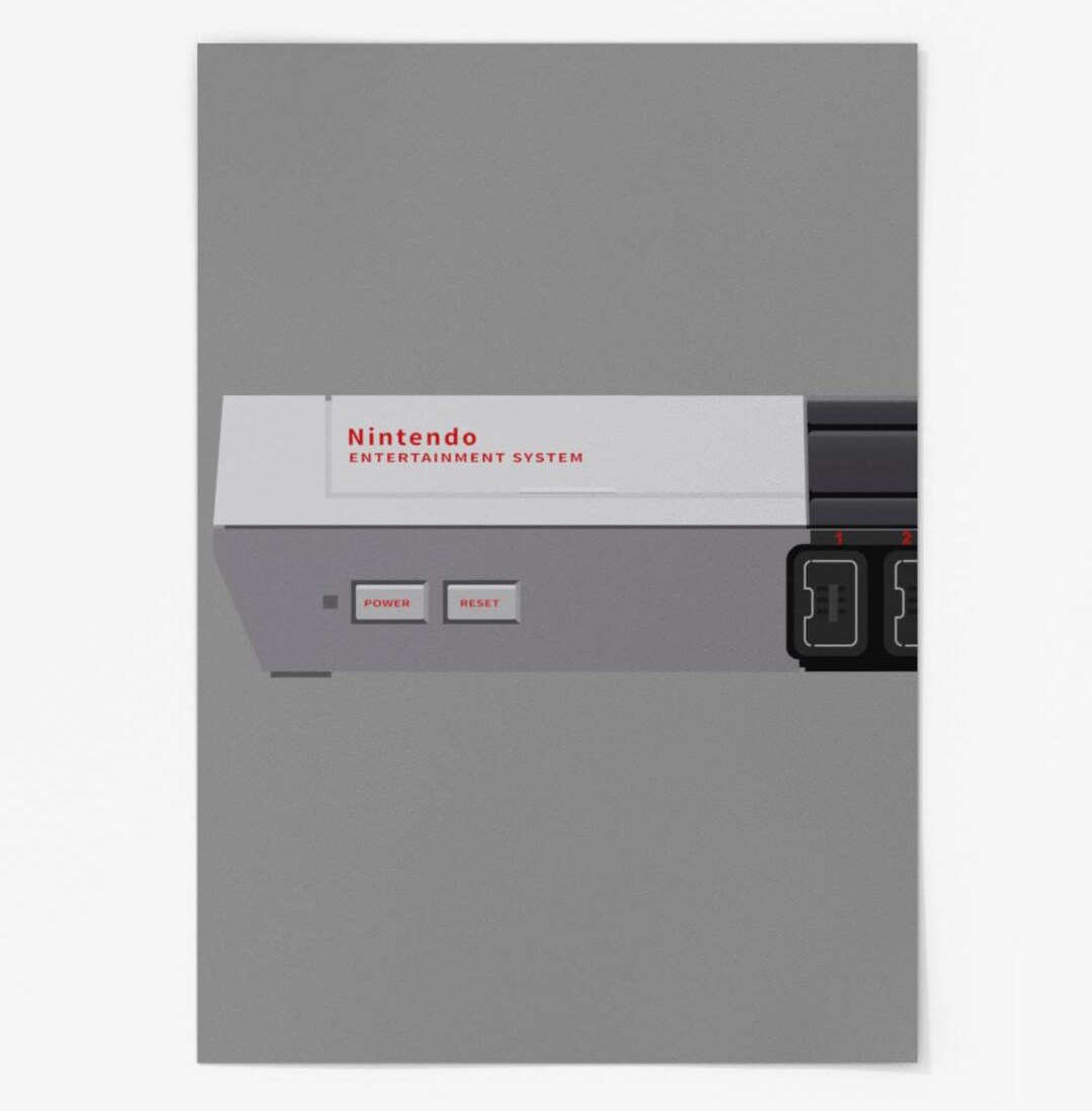 Classic 80s Gaming Console Poster – Retro Video Game Art, Vintage Tech ...