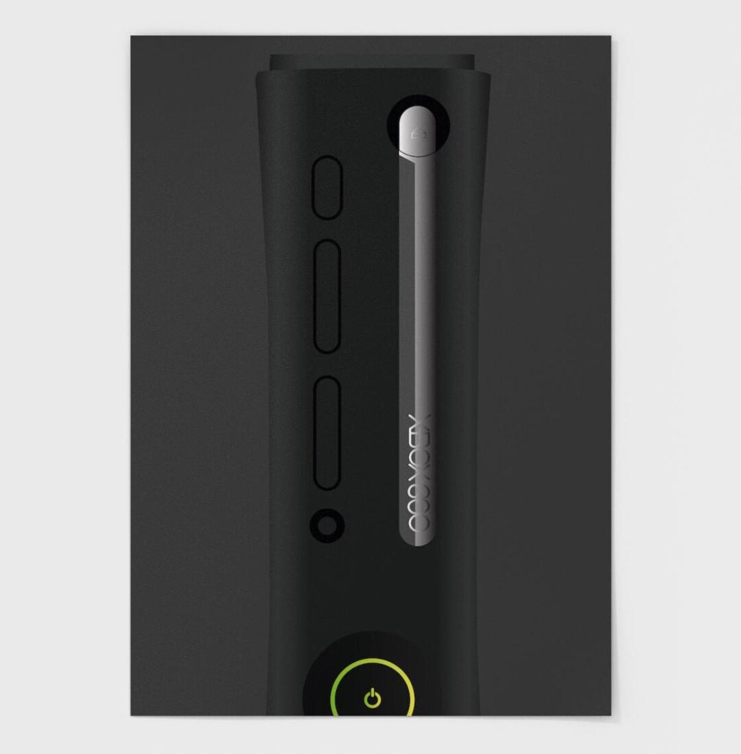 Xbox 360 Console Poster – Gaming Console Art, Retro Gaming Wall Art ...