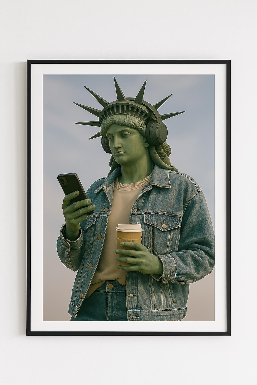 Modern Statue of Liberty Pop Art Poster – NYC Wall Decor, Coffee ...