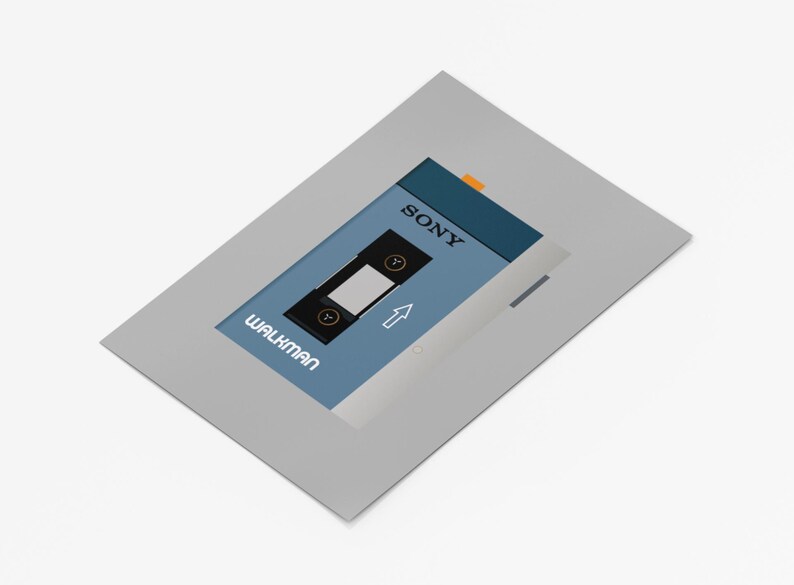 Sony Walkman Poster – Retro Music Player, Vintage Audio Art, 80s Tech ...
