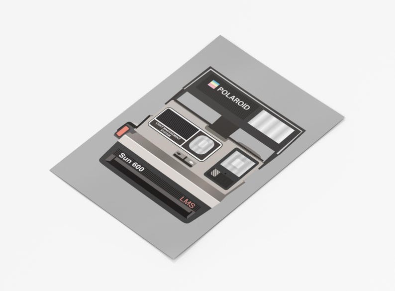 Polaroid Instant Camera Poster – Supercolor 635, Vintage Retro ...