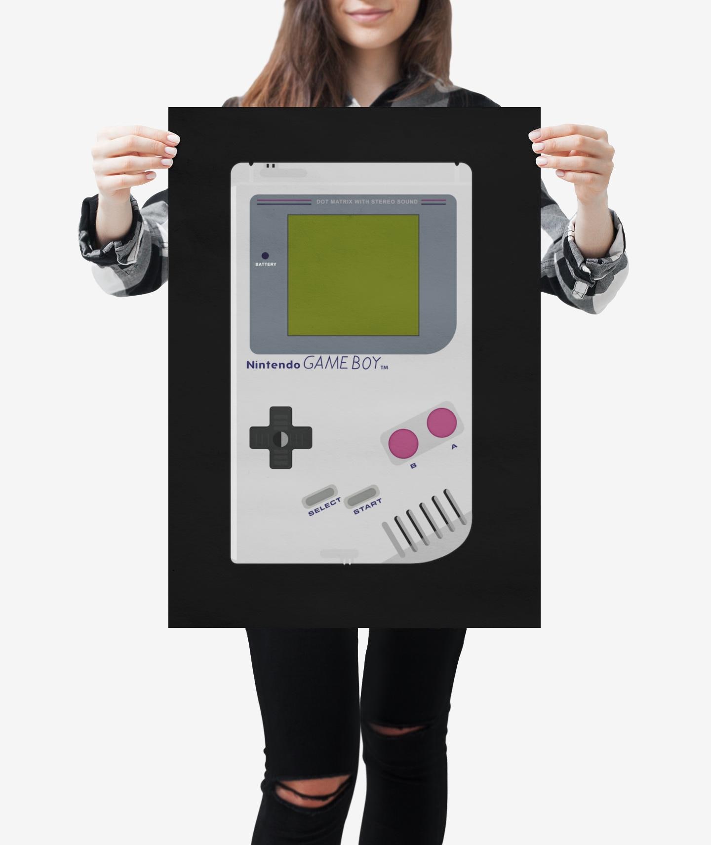 Retro Game Boy Handheld Console Poster – Classic Game Portable, Vintage ...