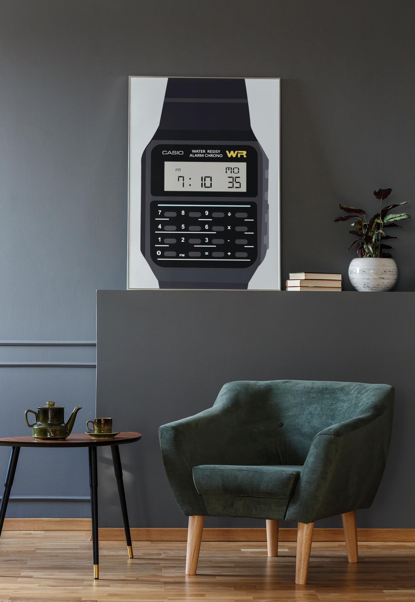 Casio Calculator Watch Poster – Vintage Casio Watch Art, Retro Watch ...