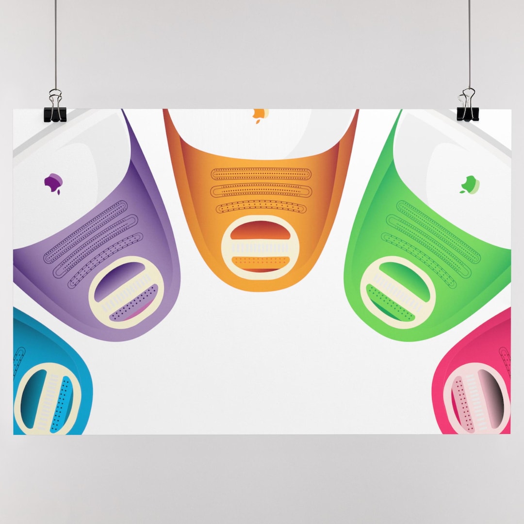 Imac G3 Poster – Retro Apple Computers, Colorful Rainbow Art, Vintage ...