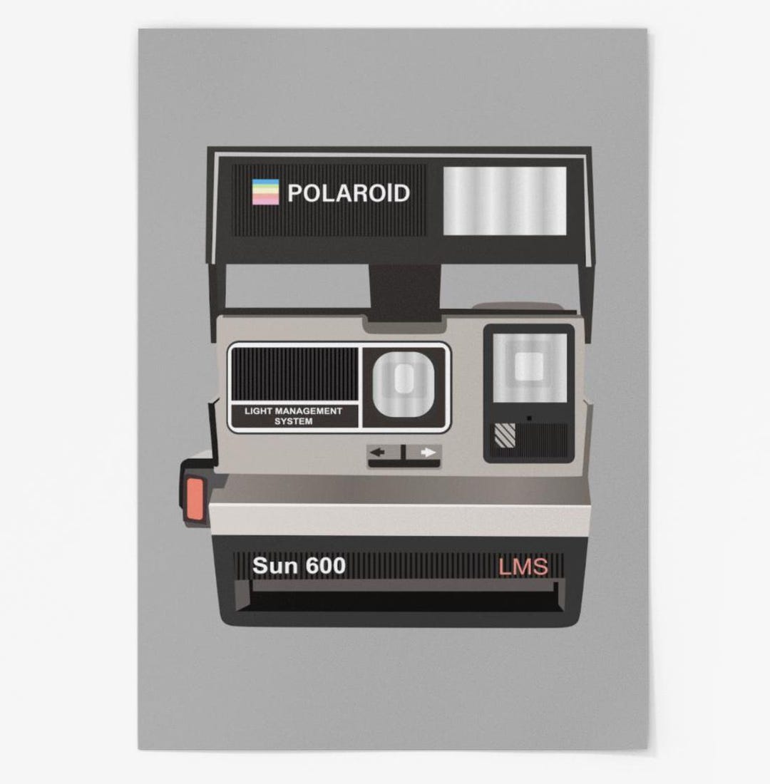 Polaroid Instant Camera Poster – Supercolor 635, Vintage Retro ...