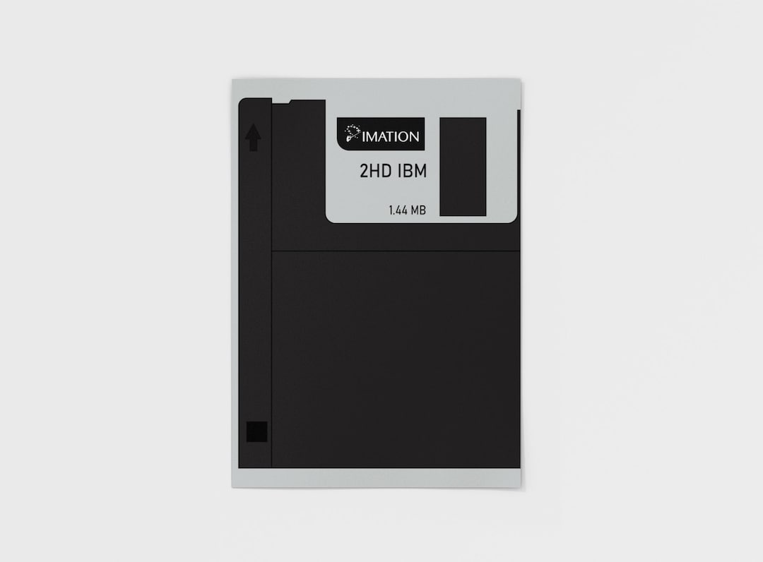 Floppy Disk Drive 3.5 Retro Poster Vintage Storage 1.44MB History ...