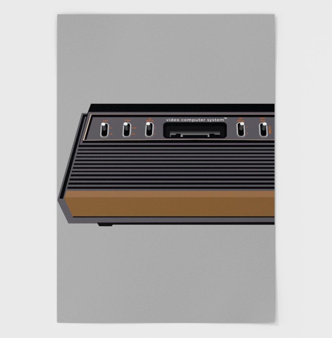 Atari Console Poster – Vintage Gaming Console Art, Retro Gaming Wall ...
