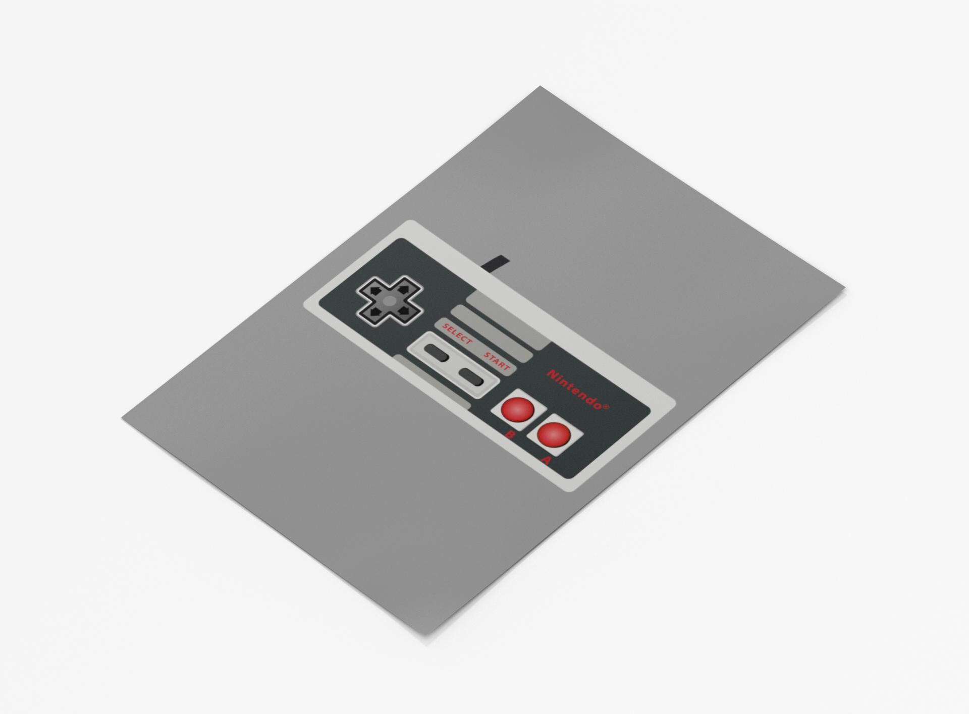 Retro Gaming Controller Poster – Classic 80s Gamepad Art, Vintage Video ...