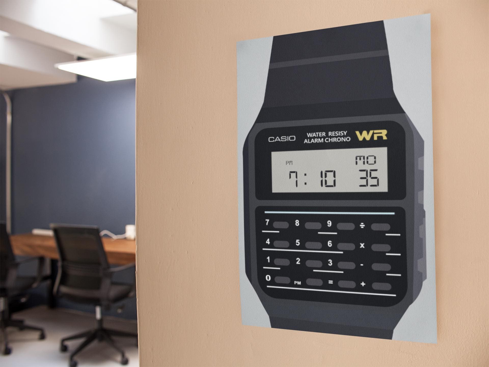 Casio Calculator Watch Poster – Vintage Casio Watch Art, Retro Watch ...