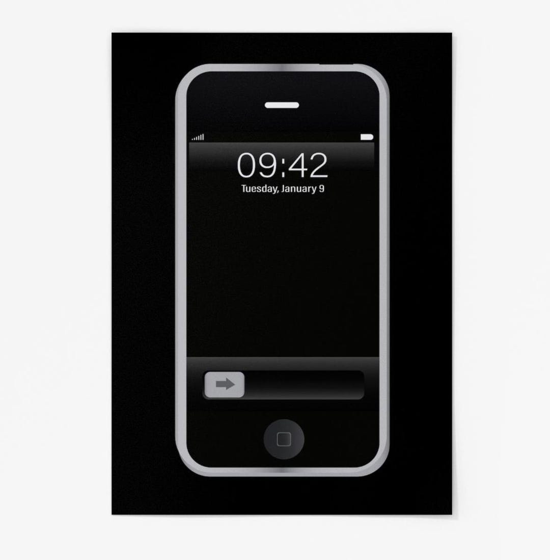 IPhone 2G Poster – 2007 First Gen, Retro Apple Wall Art, Vintage Tech ...