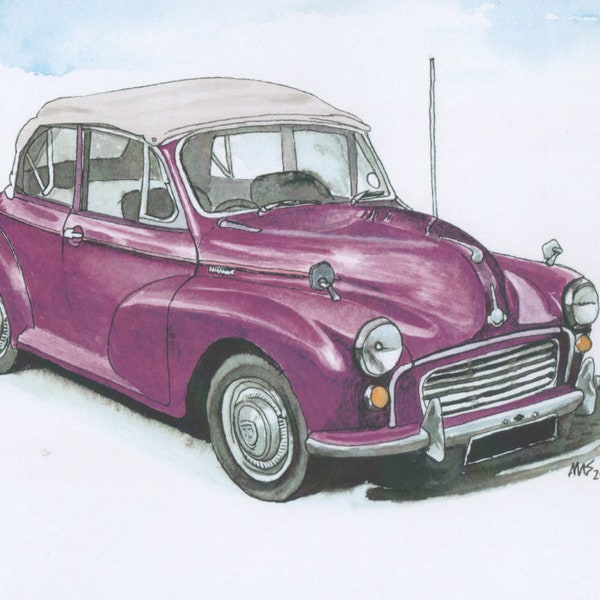 Morris Minor Art - Etsy