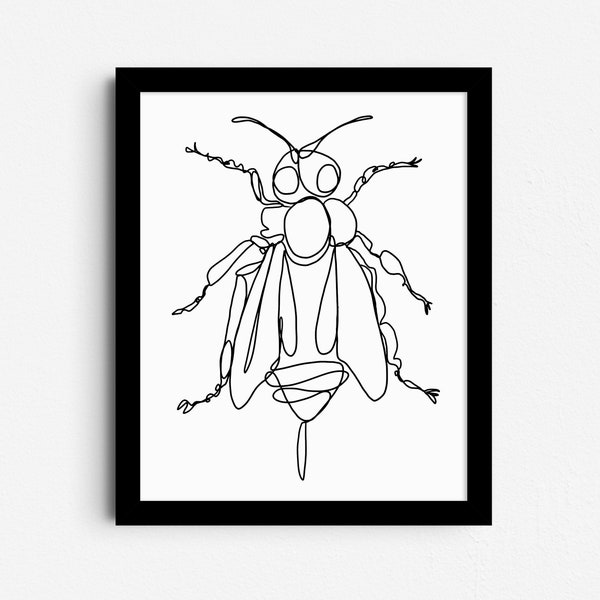 Bee One Line Drawing - Etsy