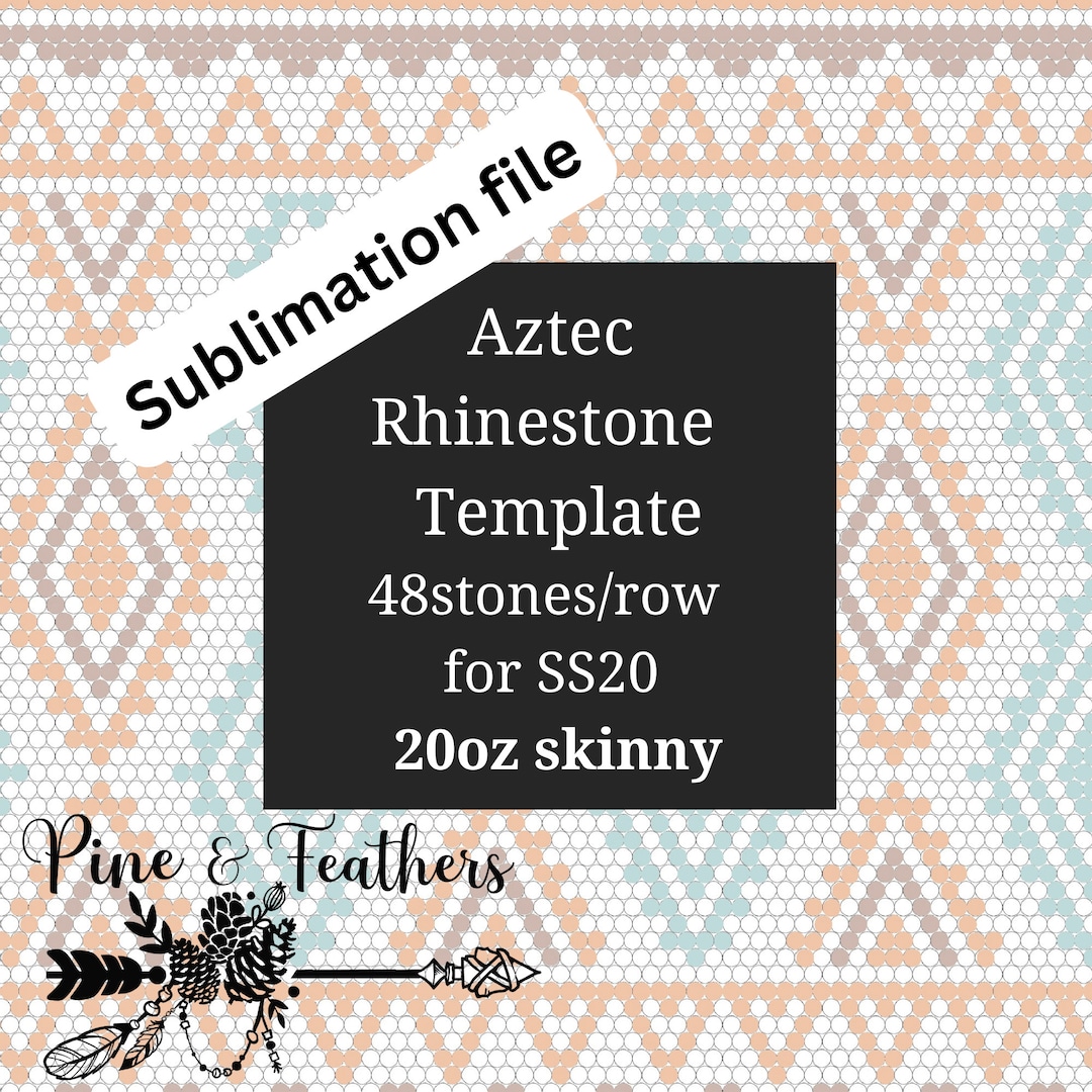 Aztec Rhinestone Sublimation Template 48 Stones per Row SS20 - Etsy