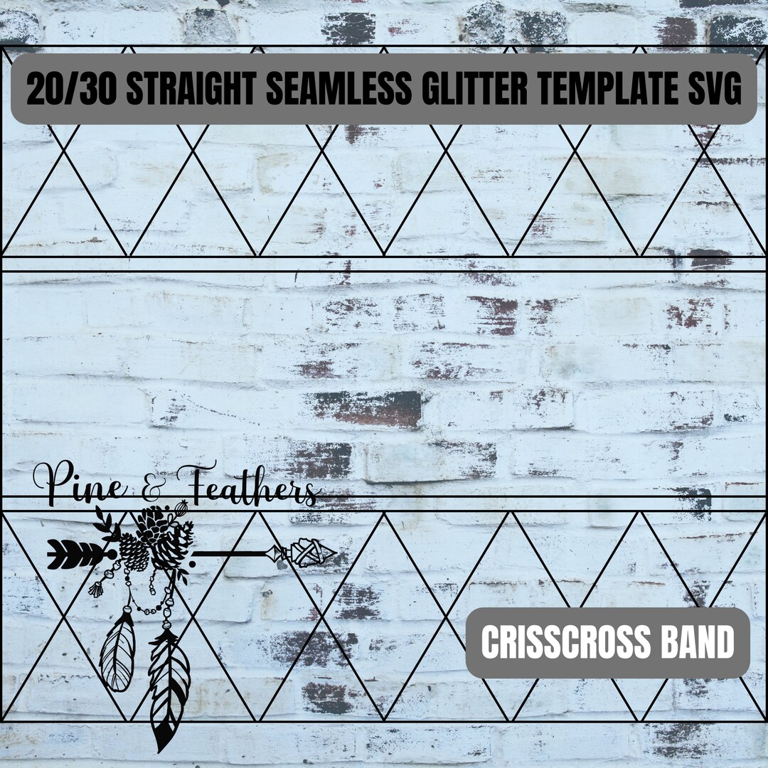Crisscross Band Tumbler Template for 20 or 30oz Skinny Straight SVG ...