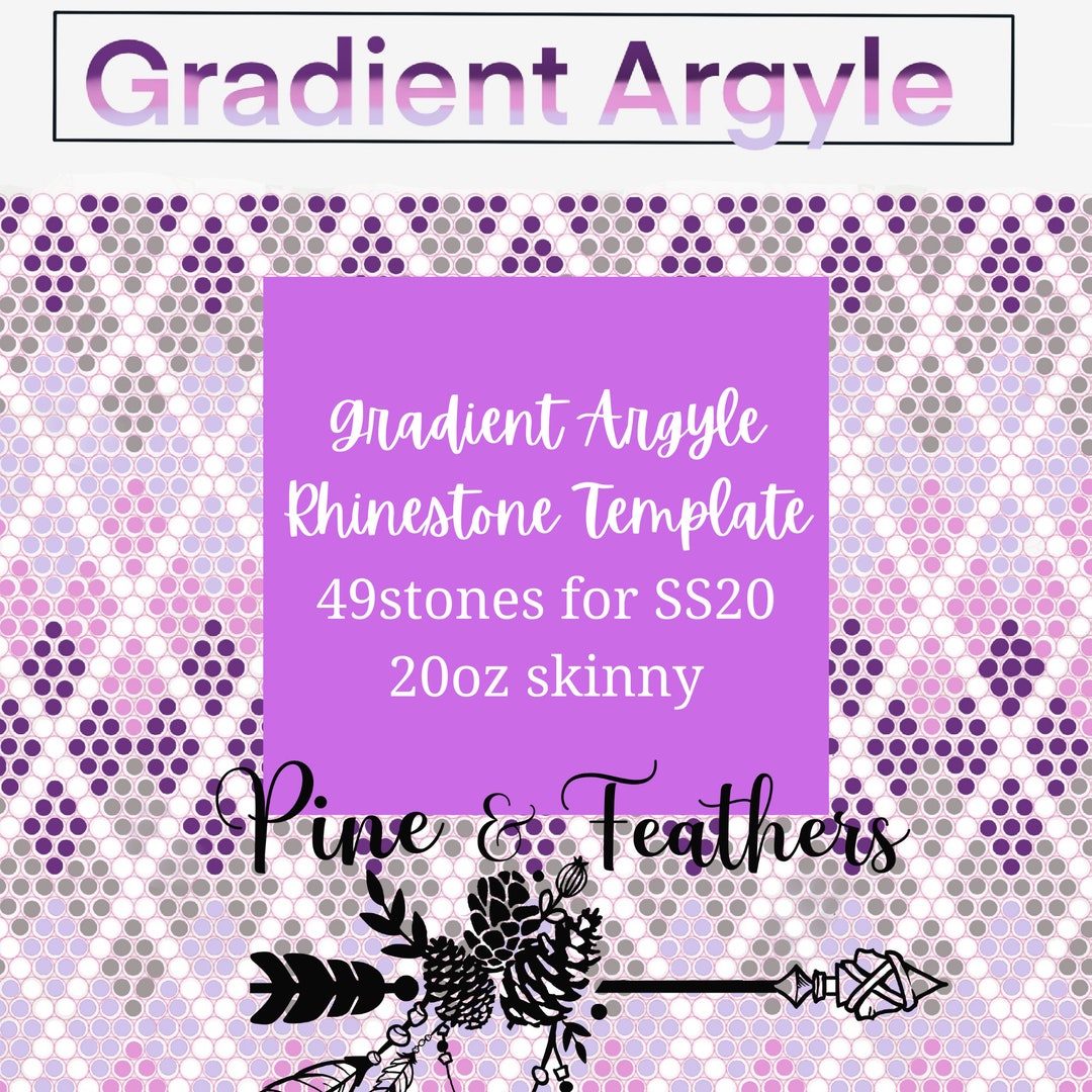 Gradient Argyle Rhinestone Template 49 Stones per Row SS20 - Etsy