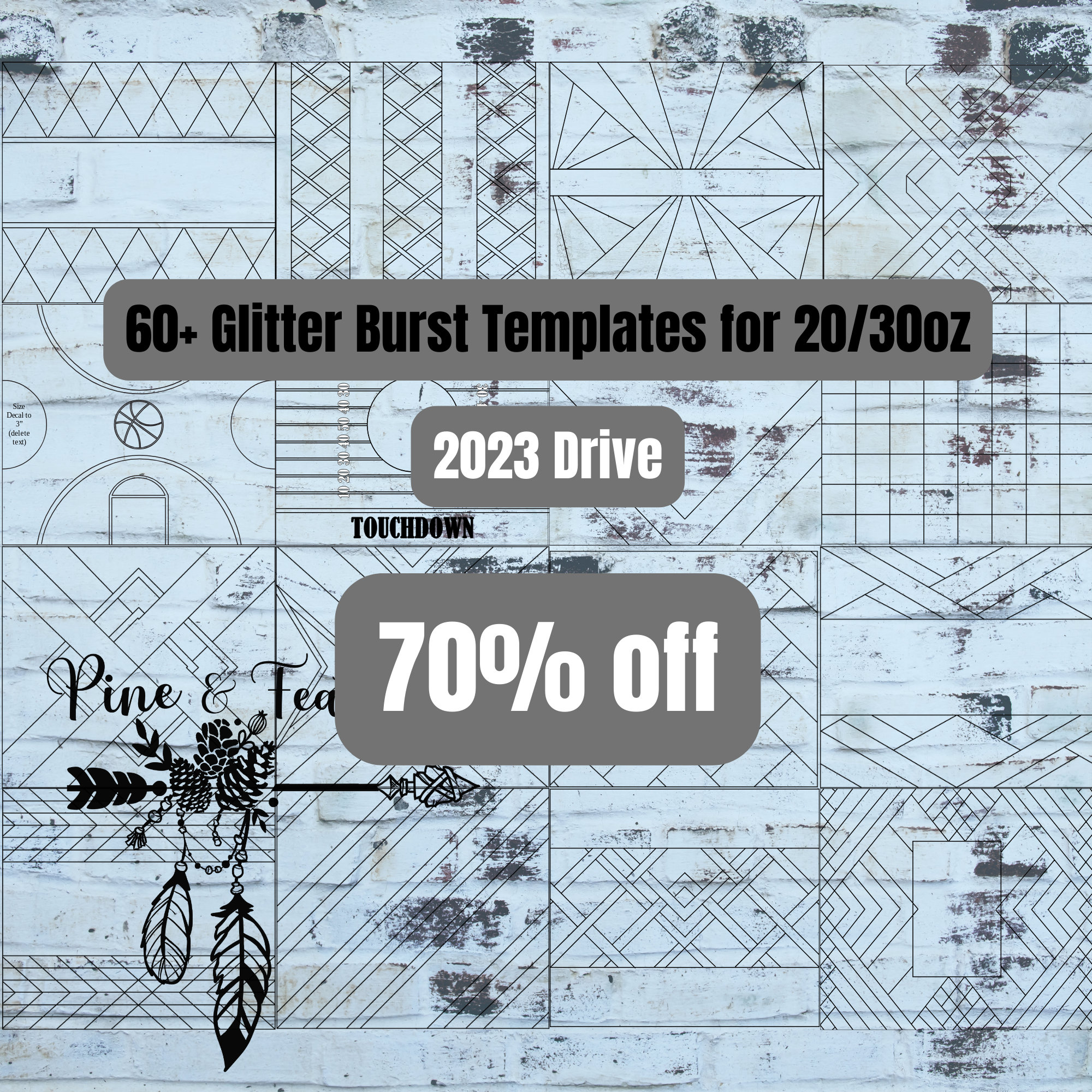 2023 and 2024 Burst Template Drive, 100+ Seamless 20/30oz Tumbler ...
