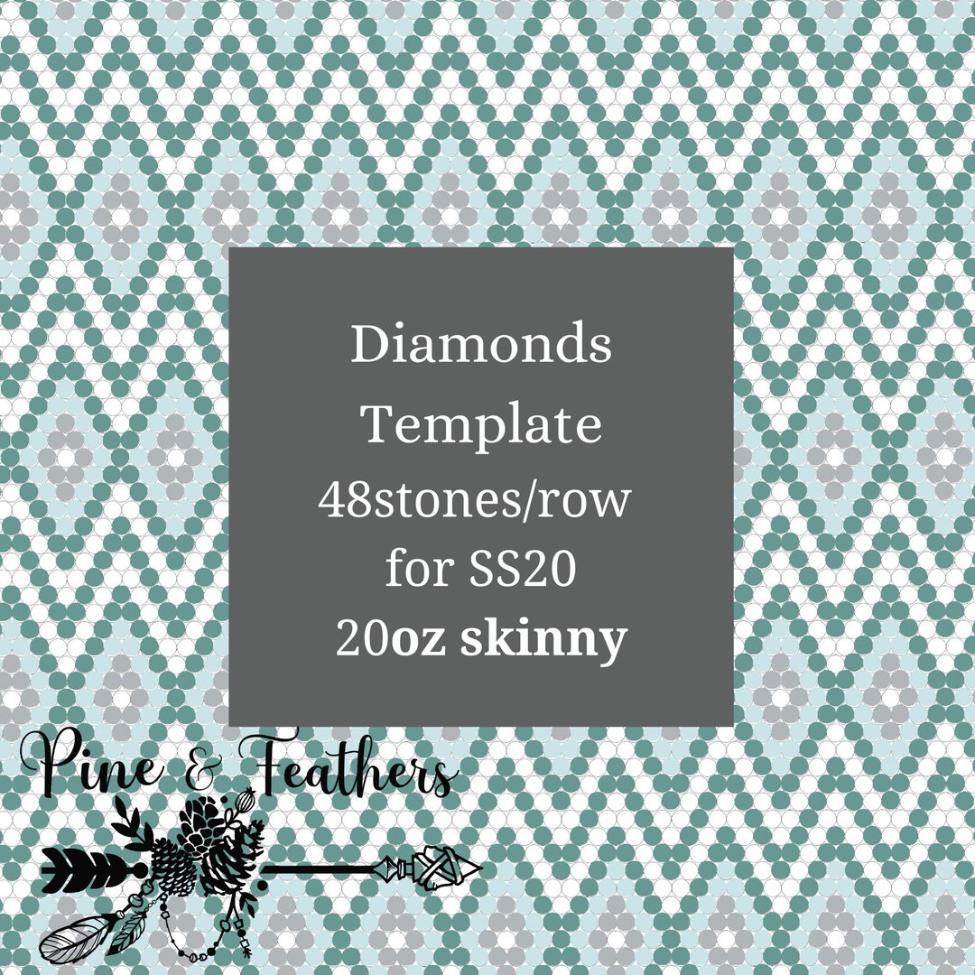 Diamonds Rhinestone Template 48 Stones per Row SS20 - Etsy
