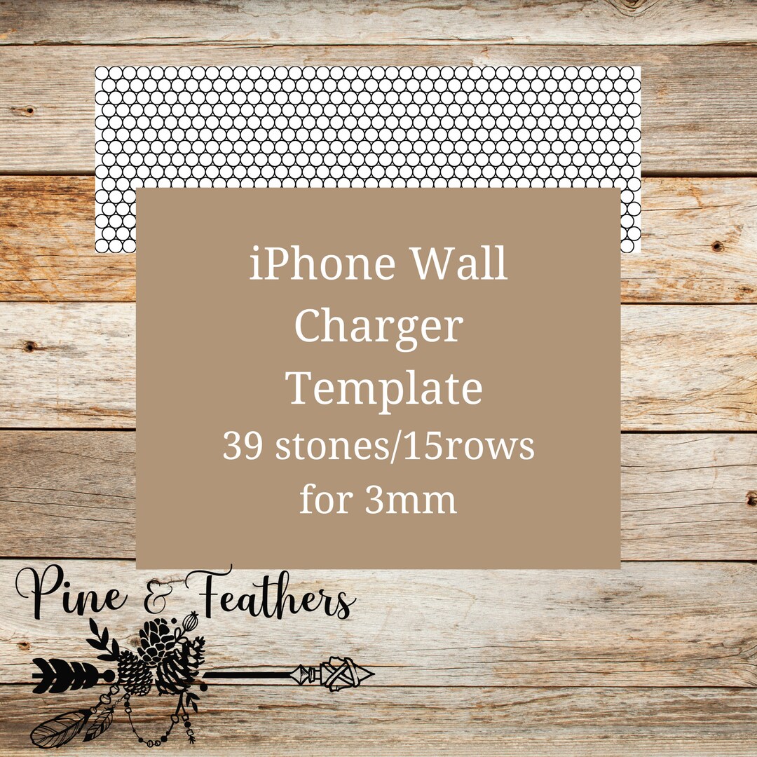 Blank Rhinestone Template for iPhone Charger Block 3mm 39x15 Stones - Etsy