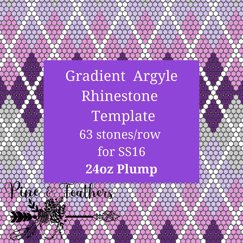 Gradient Argyle Rhinestone Template 63 Stones per Row SS16 - Etsy
