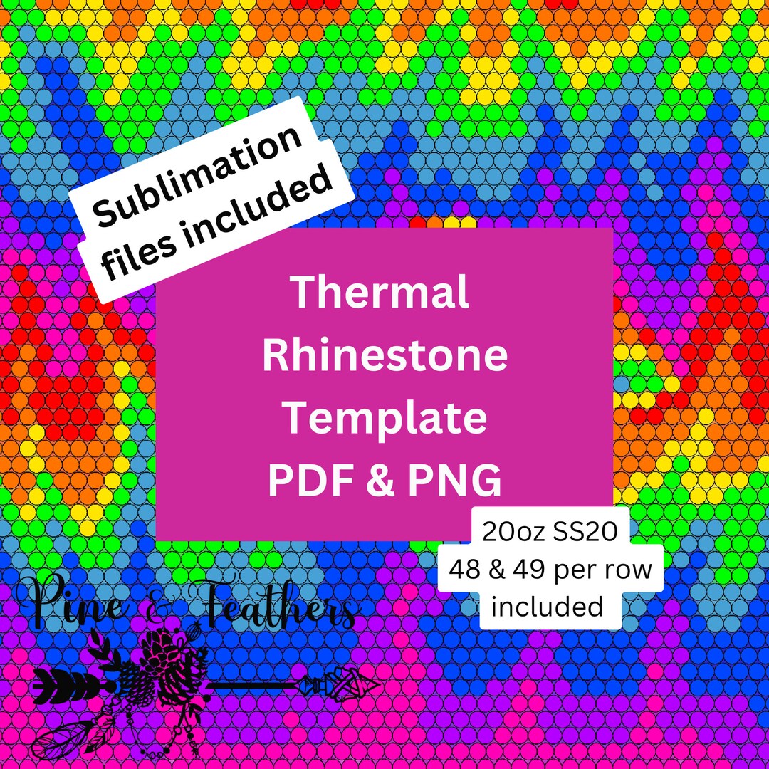 Thermal Sublimation Rhinestone Template 48 and 49 Stones 20oz SS20 - Etsy